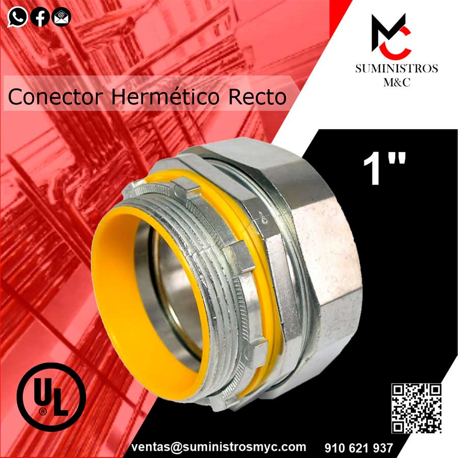 Conector-Hermetico-Recto-1" - Suministros M&C