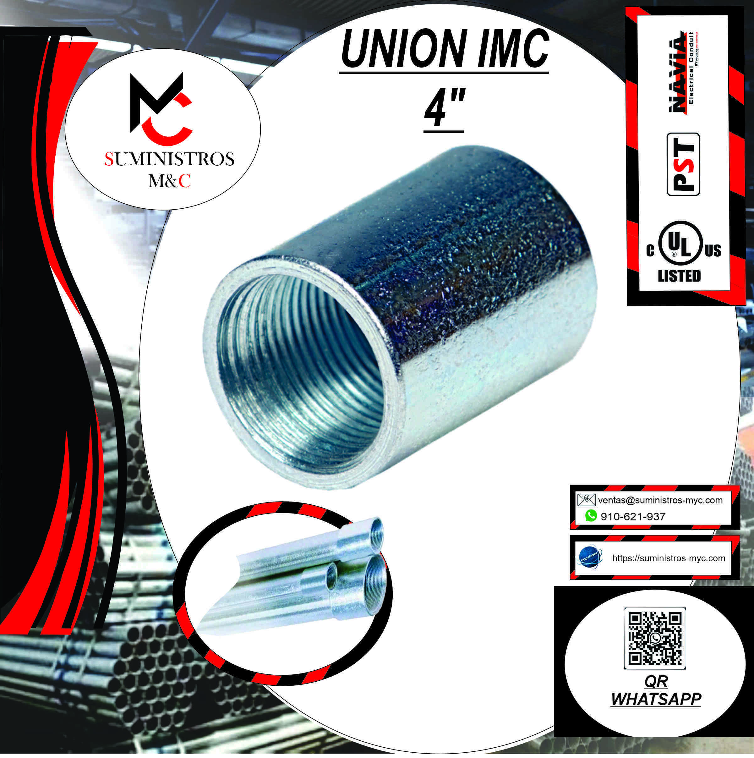 UNION IMC 4" UL - Suministros M&C